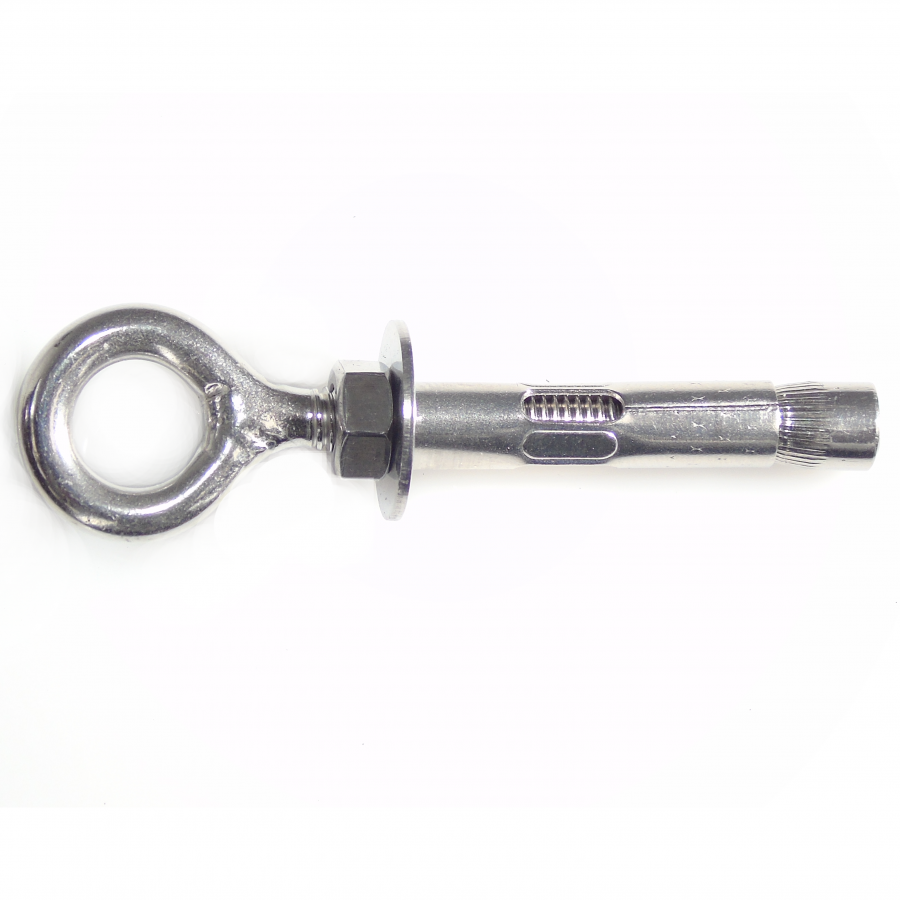 Mini Eye Bolt Sleeved Intermediate Fixing - BZP
