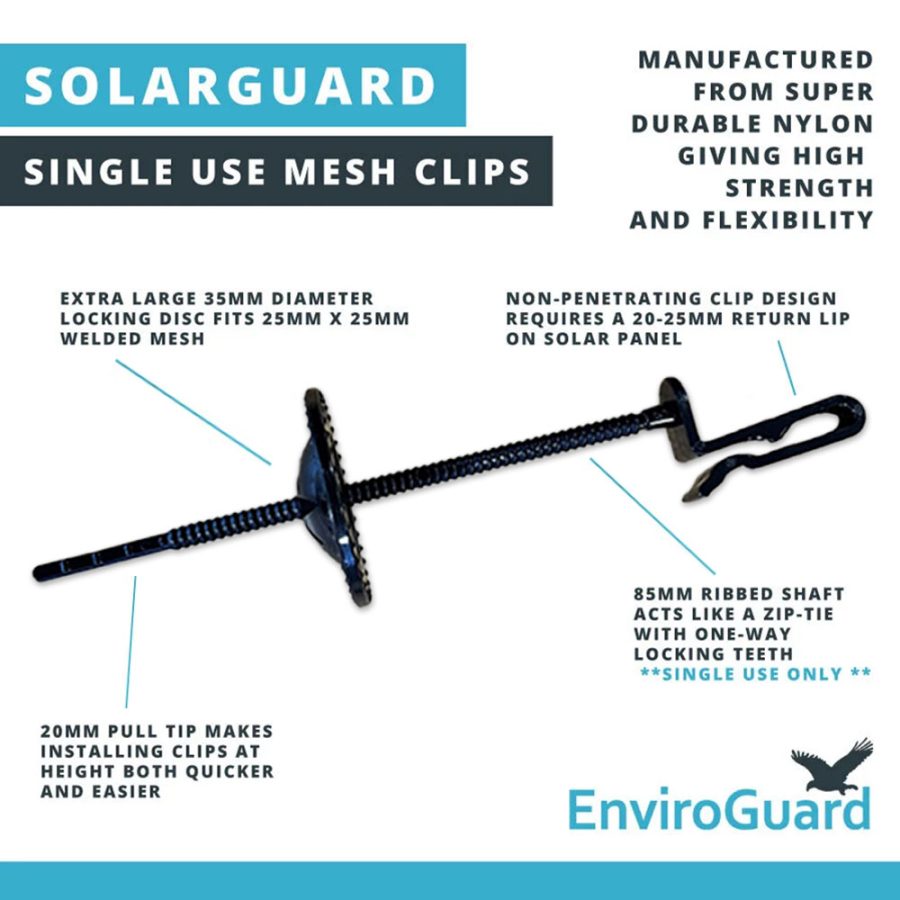 Solarguard Mesh Clip Push Fit Box 60 – Stop Bird Infestations with ...