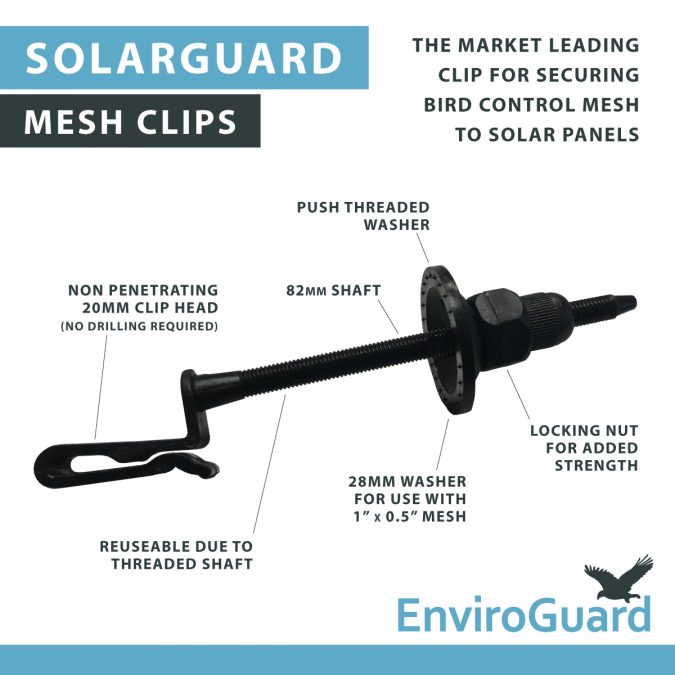 Solar Panel Mesh Clips Solar Panel Mesh Clips – Prevent Nesting & Panel ...