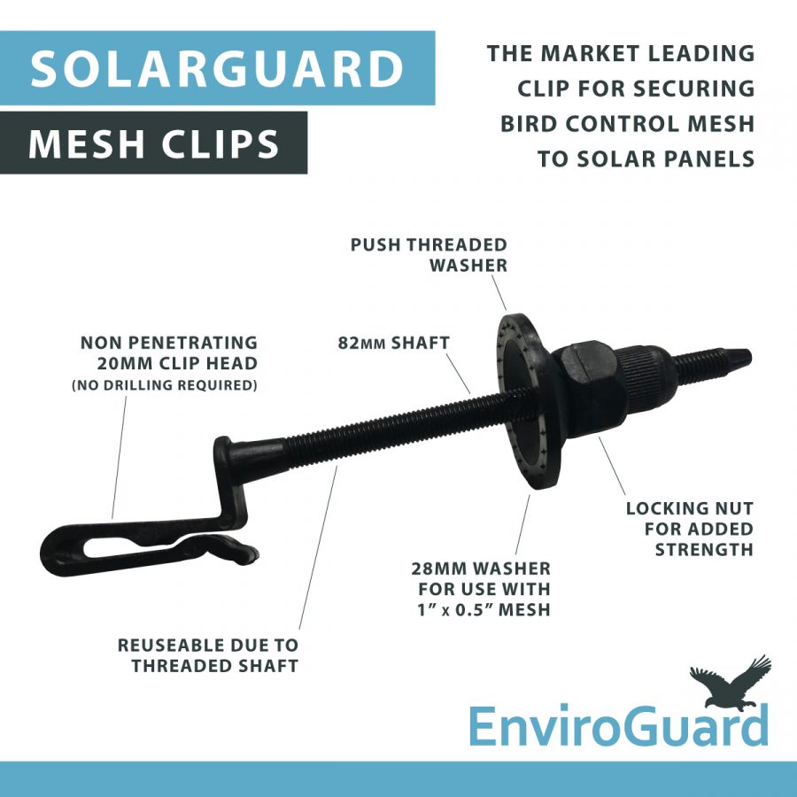 Premium Adjustable Solarguard Mesh Clips Box60 – Stop Bird Infestations ...