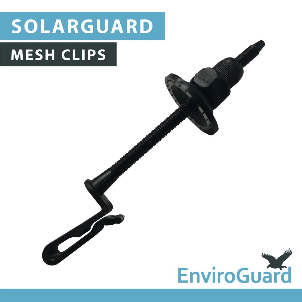 Solar Panel Mesh Clips, improved with larger washer and self locking ...