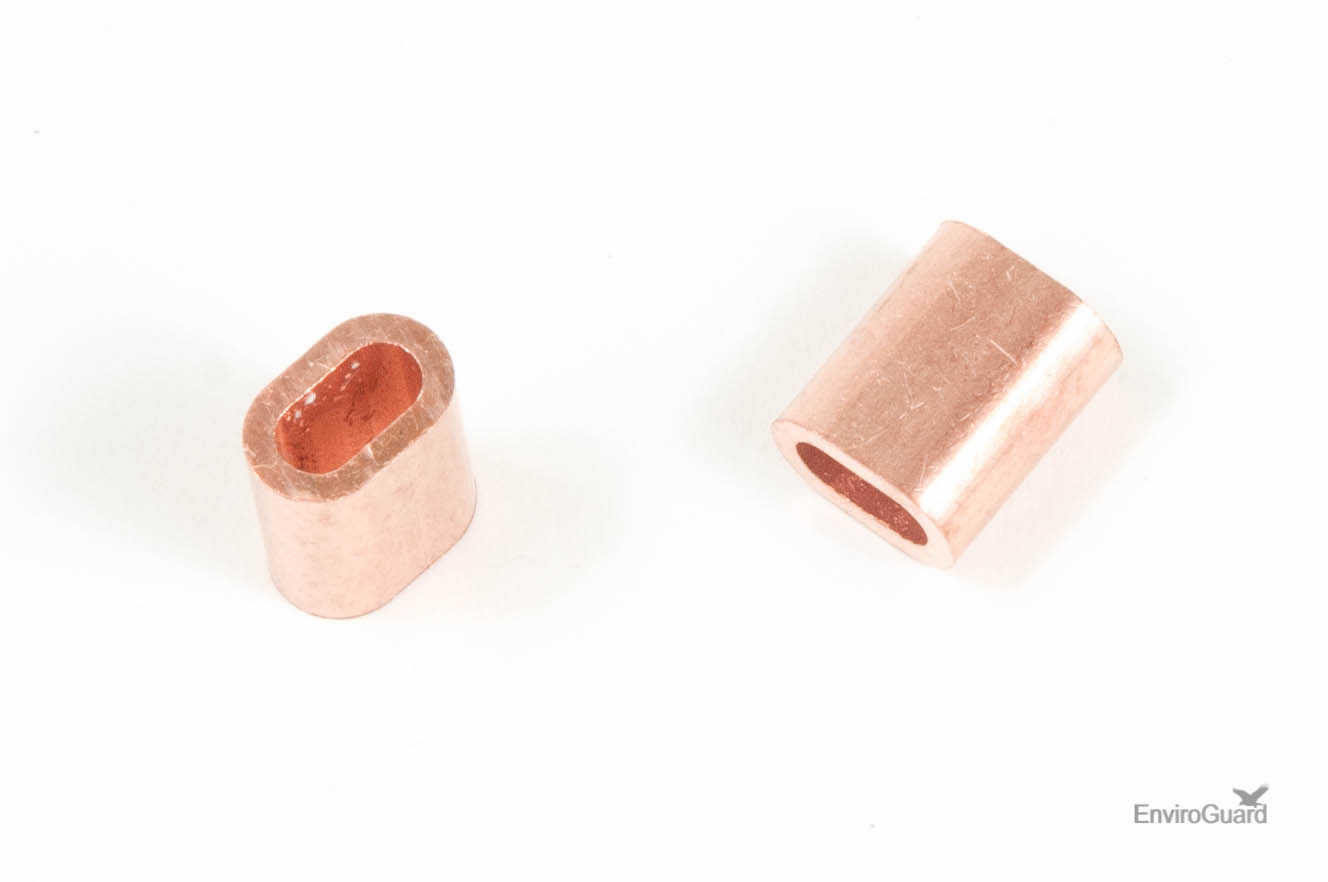 2.5mm Copper Ferrules For 2mm Wire Rope Termination - EnviroGuard