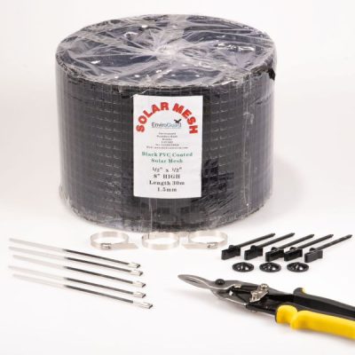 Professional 30m Solar Panel Bird Exclusion Kit (BLACK PVC COATED MESH ...