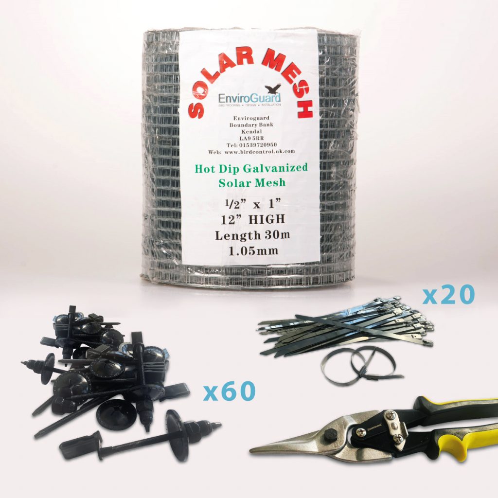 Professional 30m Solar Panel Bird Exclusion Kit, PVC Coated 60 ...
